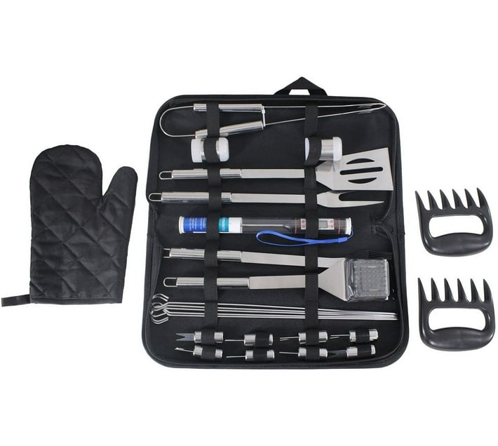 Lma Lma Stainless Steel 24 Piece Braai Utensils W Bear Claws