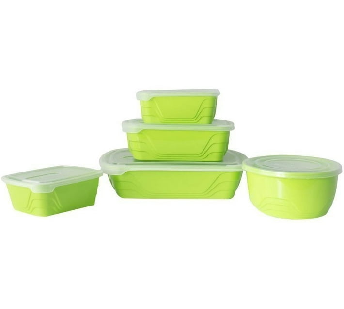 sozo Rectangular 5 Pieces Lunch Box Set 5 Containers Lunch Box (400 ml ...