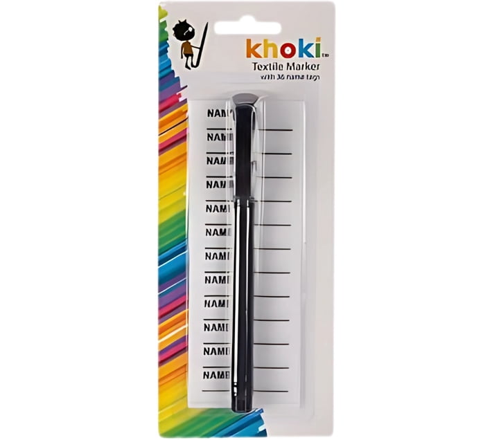 AZ Décor Marker Textile + Iron On Name Tags Blank (Black) | Makro