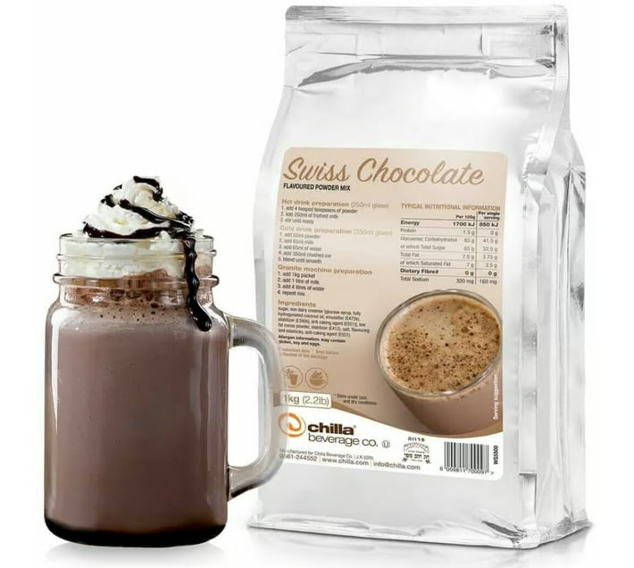 Chilla Swiss Chocolate Powder – Non Dairy - Hot Chocolate/ Choco Freezo ...