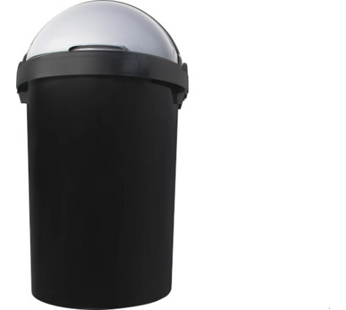Ottima 25L Fliptop (Parallel Import) Plastic Dustbin (Black) | Makro