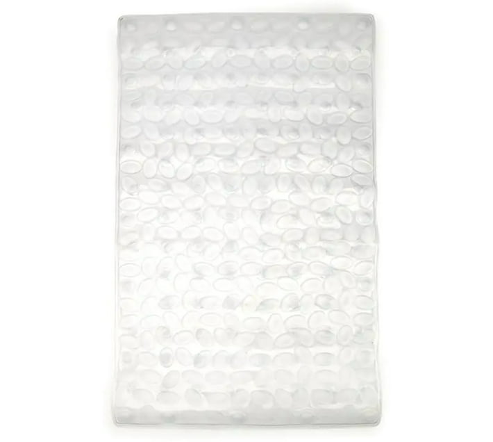 az decor PVC (Polyvinyl Chloride) Bathroom Mat (White, 370mm x 680mm ...