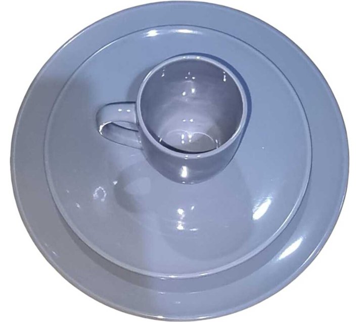 UMLILO LOGISTICS Pack of 16 Stoneware Light Blue Dinner Set () | Makro