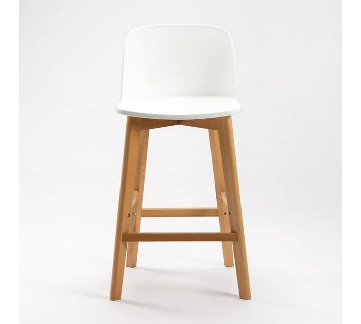 Chartreuse Wooden Leg Kitchen Stool - White Solid Wood Bar Stool ...