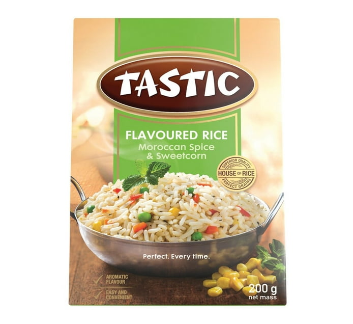 Tastic Flavoured Rice Sweet Corn and Moroccan Spice (1 x 200g) | Makro