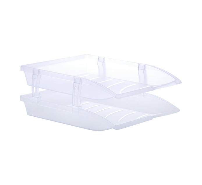 Bantex Optima 2-Tier Letter Tray Clear | Makro