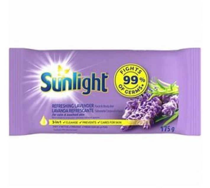Sunlight Refreshing Lavender Cleansing Face & Body Bar Soap Lavender ...