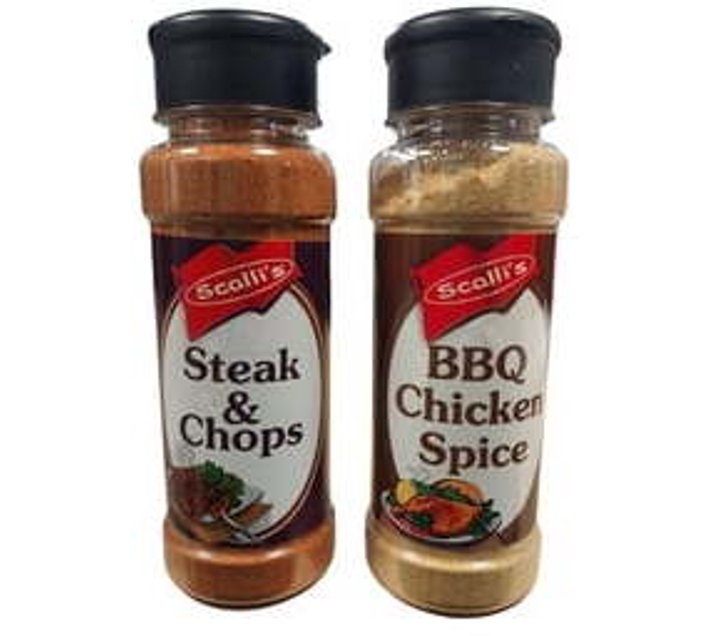 Scalli's Scalli`s 200ml Steak & Chops Spice, 200ml BBQ Chicken (2 x 400 ...