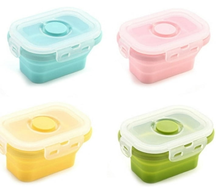 SM 4 Collapsible Food Containers 4 Containers Lunch Box (500 ml) | Makro