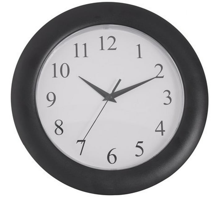 Cashway Analog 25 cm X 25 cm Wall Clock (Black, With Glass, Standard ...