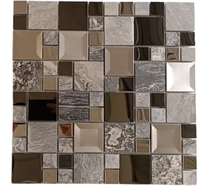 Earthstone Glass Mosaic - Venus (per sheet) Satin Matt Modern ...