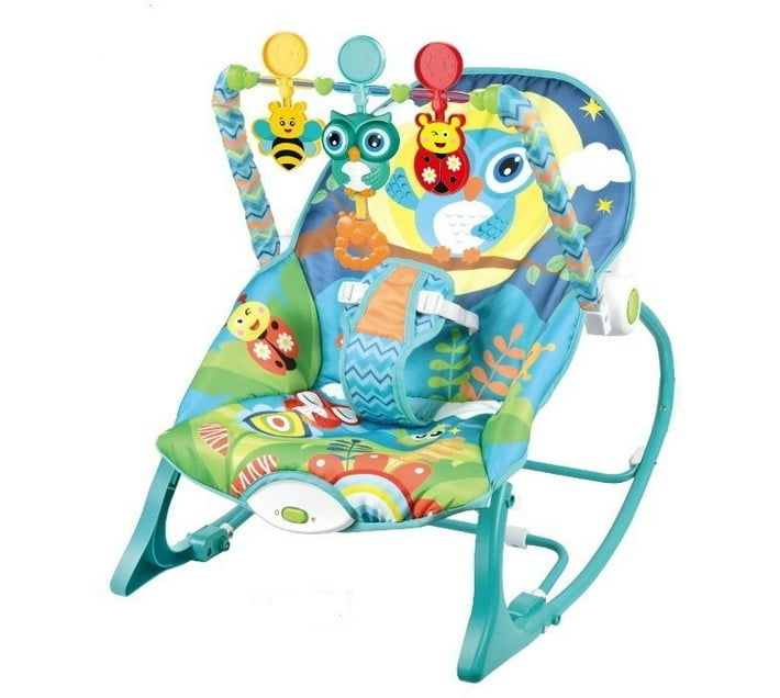 Atttw Baby Infant-to-Toddler Rocker - Blue Elephant Rocking Chair ...