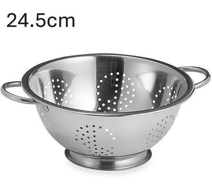 Crockery Centre Colander 24.5cm Stainless Steel Traditional Colander ...