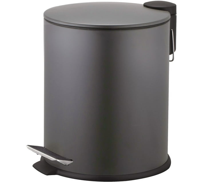 First Dutch Brands 5L Soft Close Pedal Steel Dustbin (Grey) | Makro