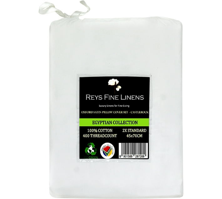 Rey's Fine Linen Egyptian Collection - Oxford pillow cover Satin Stitch ...