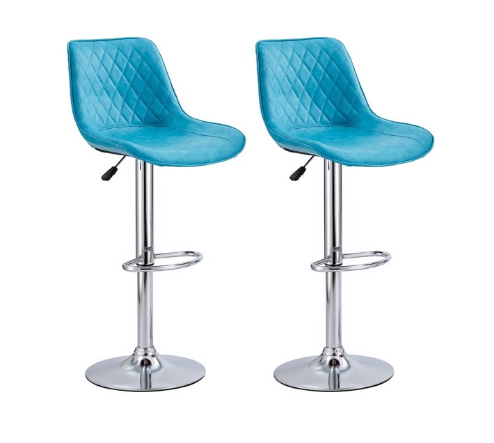 Someone’s in a Makro Vibrant Bar Stool Kitchen Chair - Set of 2 - Blue Mood