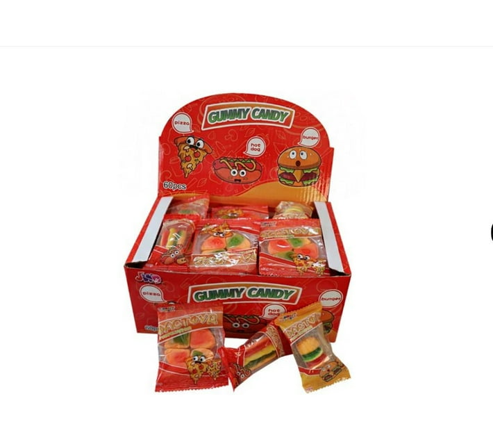 JNB Fast Food Gummy Candy Pack of 60 Box (60 x 1 kg) | Makro