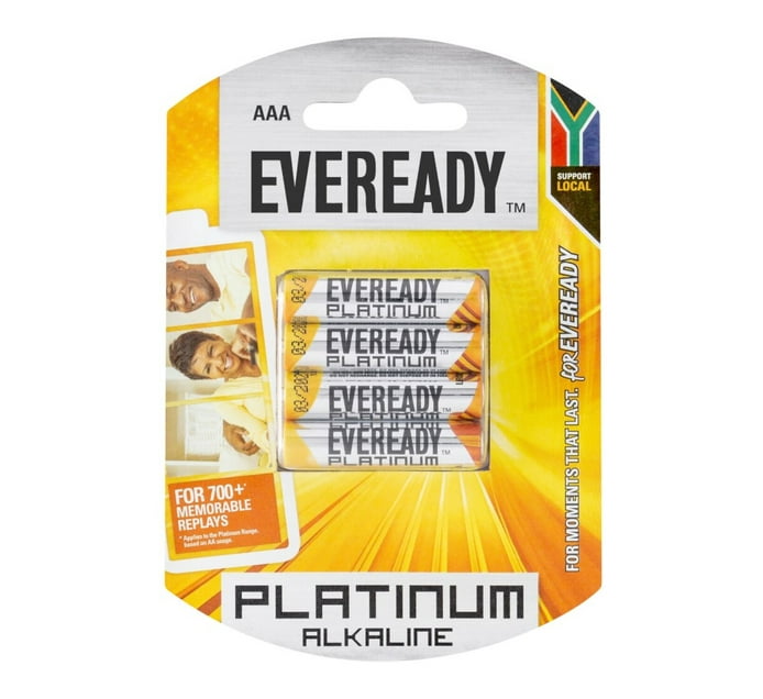 Buy Eveready Platinum Aaa Batteries 4pk in Bulk | Makro Business