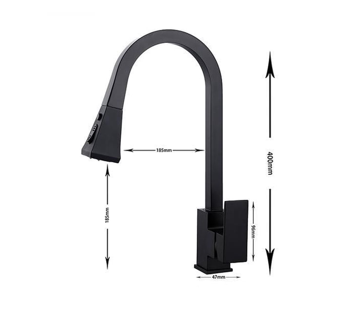 Someone’s in a Makro Black Kitchens Pull out Sink Mixer Faucet Tap 0930 ...