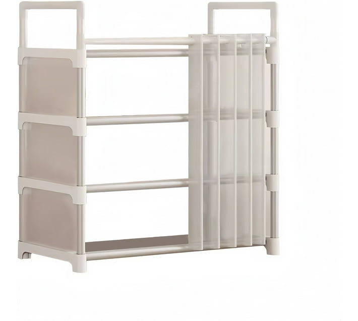 MHC Metal Shoe Rack (White, 4 Shelves) | Makro