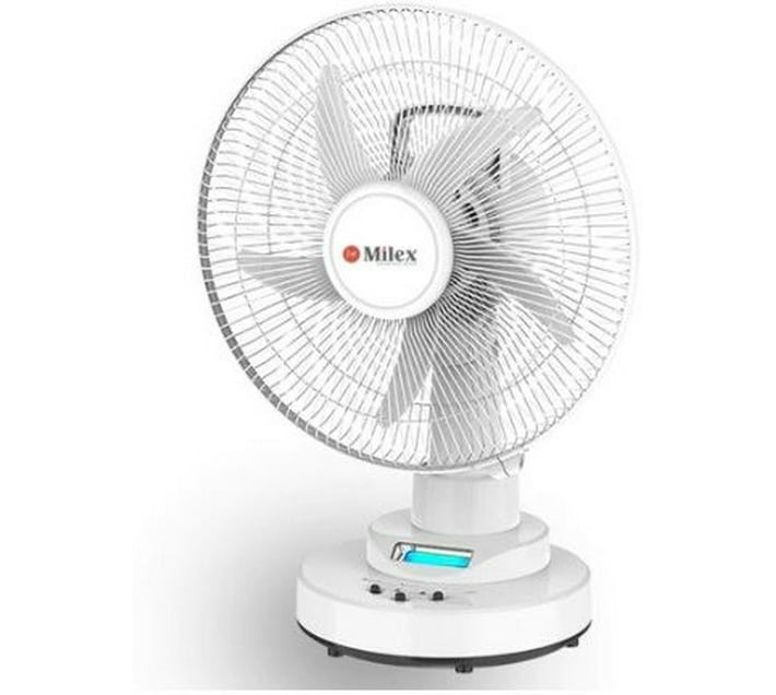 Milex Milex Portable Rechargeable A+ Table Fan (White, Pack of 1) | Makro