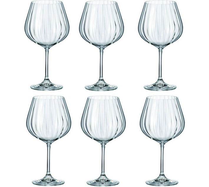 Buy Bohemia Crystal (Pack of 6) Sarah Waterfall Luxury Red Wine Glass ...