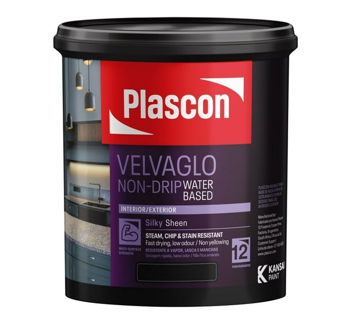 Buy Plascon 1l Non-drip Waterbased Velvaglo Padtel Base in Bulk | Makro ...