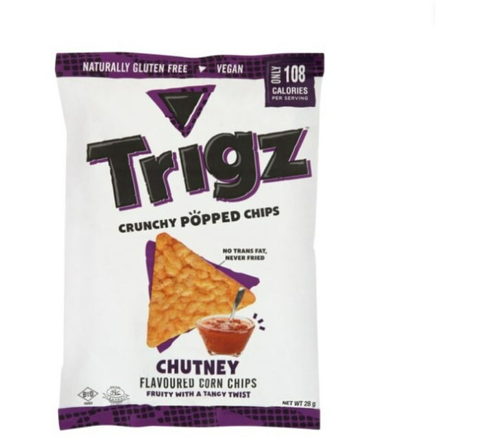 trigz Crunchy Popped Corn Chips Chutney 16X80g Chips (16 x 80 g) | Makro