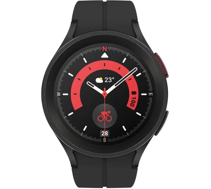 Buy Samsung Galaxy Watch 5 Pro Smartwatch (Black Titanium Strap, 45mm ...