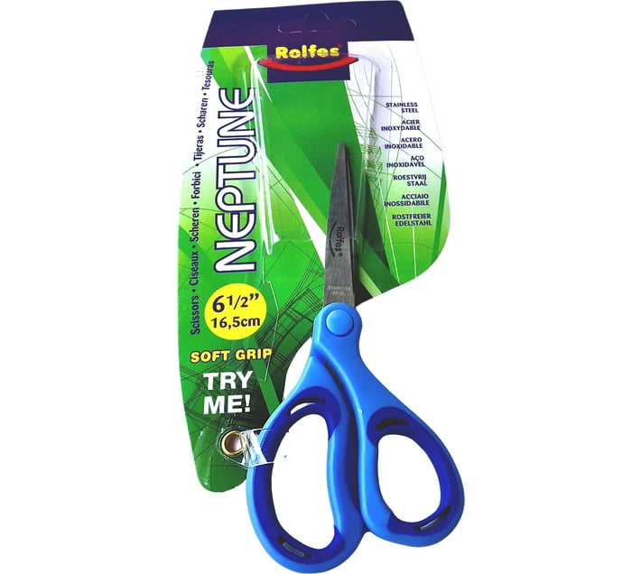 Rolfes Scissors, Neptune Range, Soft Grip handle, 16.5cm / 6.5 inch ...