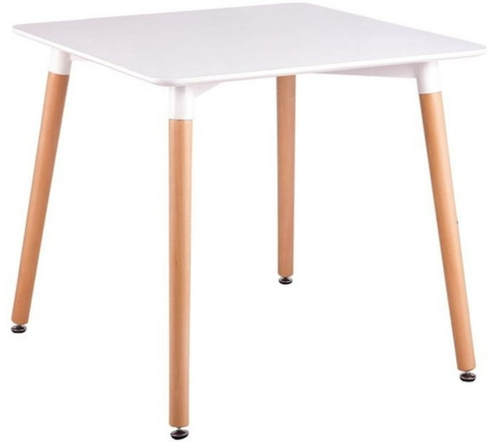 SMTE Horus Square Dining Table - White Plastic Patio Dining Table ...