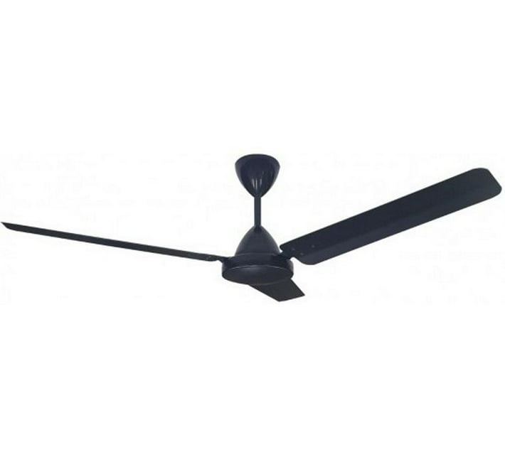 Solent Whirlwind Infra-Red Remote B 1400 mm 3 Blade Ceiling Fan (Black ...