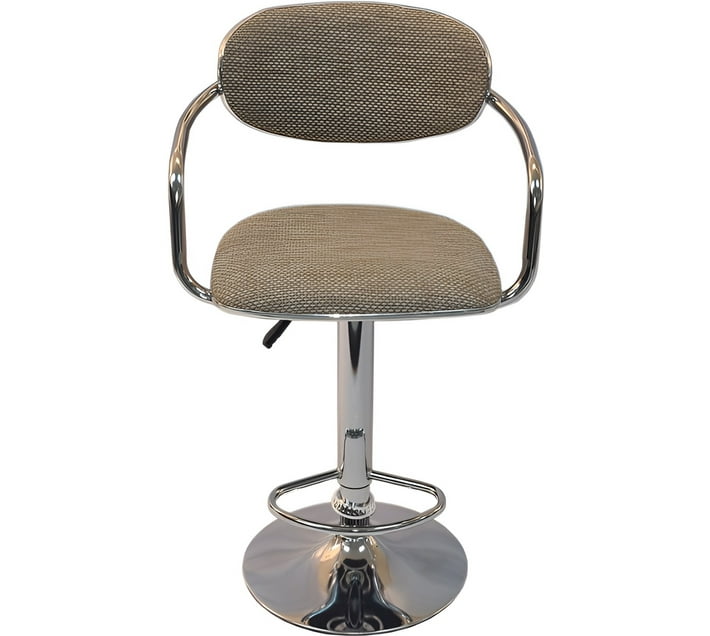 Buy SMTE Rota Bar Stool Fabric Bar Stool (Finish Colour - White, Pre ...