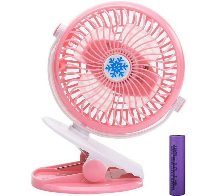 SUPER E Clip On USB Rechargeable Fan With 3 Modes ML-F168 USB Fan (PINK ...