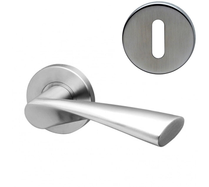 QS Stainless Steel Chrome Door Levers (Silver) | Makro