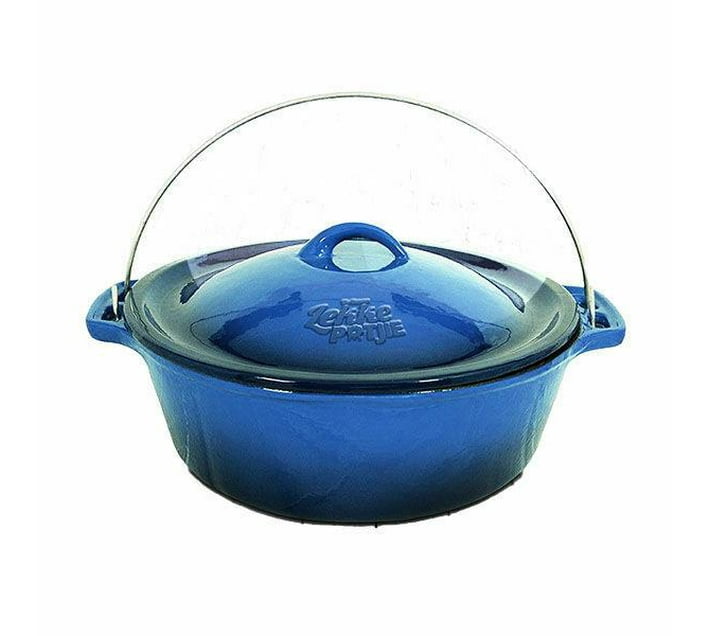 Someone’s in a Makro Enamel Coated Cast Iron Baking Pot - Blue Mood