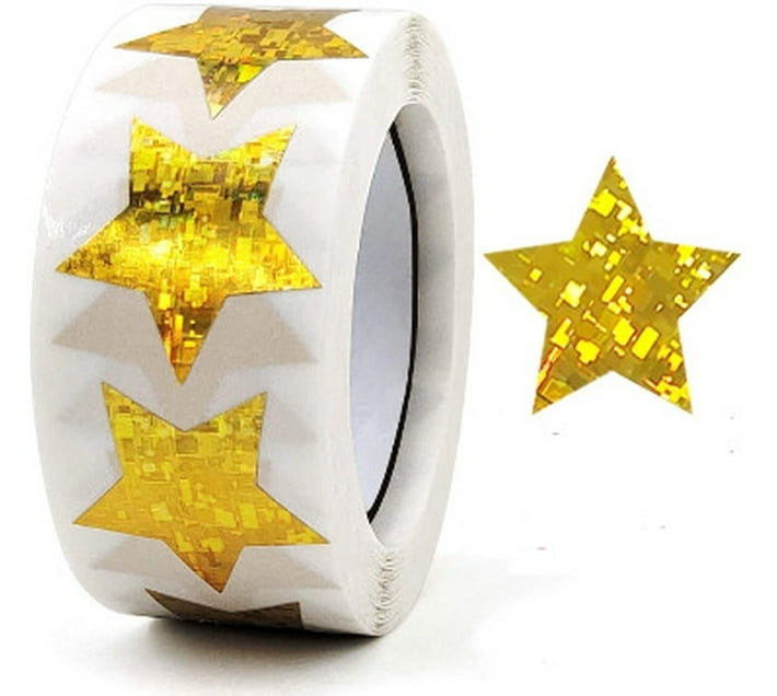 Miss Bliss Imports 2.5 cm 500 Gold Glitter Stars 25mm Self Adhesive ...