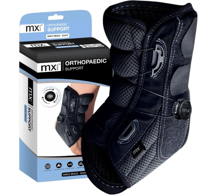 MX MX07 Ankle Brace Left Universal M/L Ankle Support For Sports (Black ...