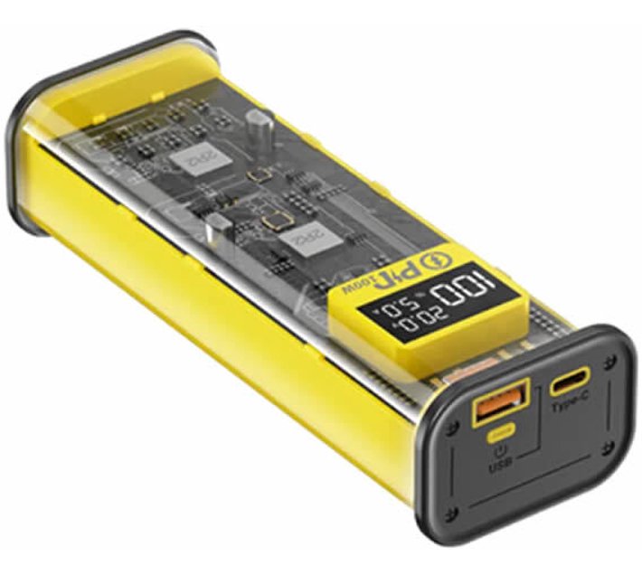 Generic 1200 mAh Wired & Wireless Power Bank (Yellow, Lithium-ion ...