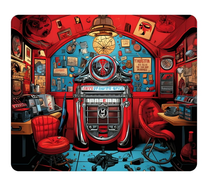 Someone’s in a Makro Mouse Pad - Vintage Spider Man Jukebox Jam pattern ...