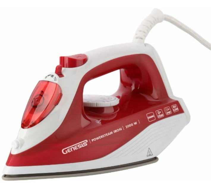 Genesis Powersteam Compact Iron 2000W Steam Iron (Red) | Makro