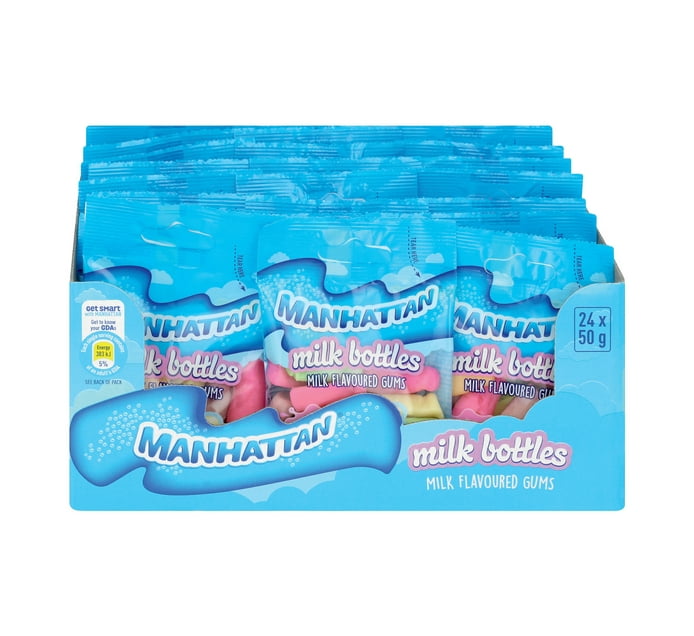 Manhattan Mini Prepacks Milk Bottles (24 x 50g) | Makro