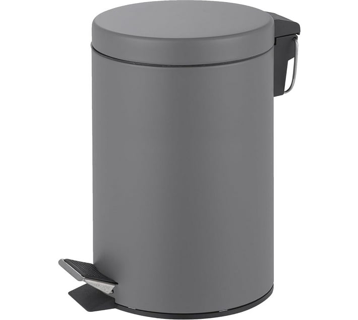 Pedal Bin - Matt Grey (12L) 321176 Stainless Steel Dustbin (Grey) | Makro