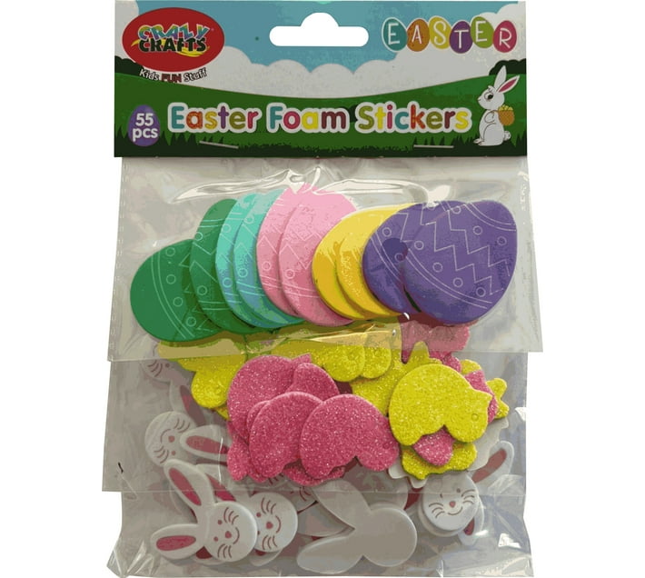 Crazy Crafts Easter Foam Sticker - 55pcs Do-it-yourself Kits Art and ...