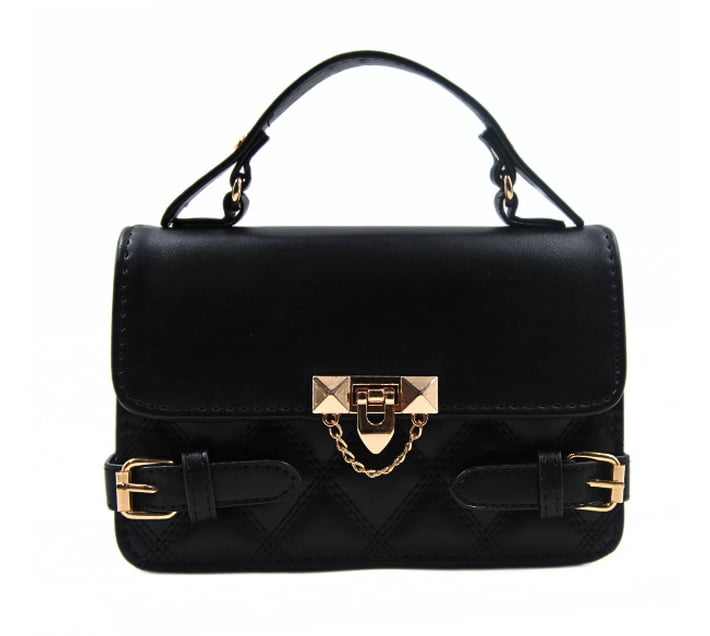 Missy Missi Handbag Crossbody Flap Closure Shoulder Bag (Black, 0 L ...