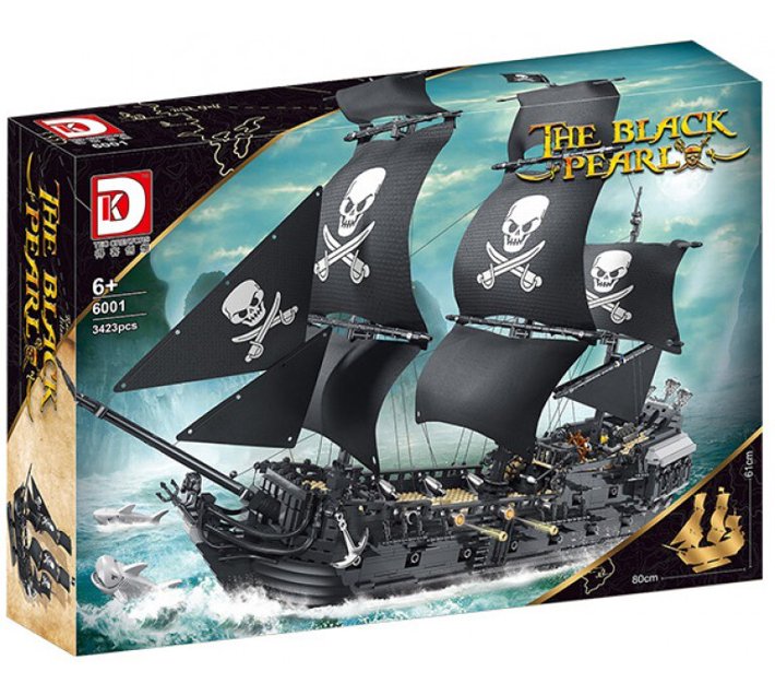DK The Black Pearl Pirate Ship Building Blocks - 3423 Pieces Vehicles ...