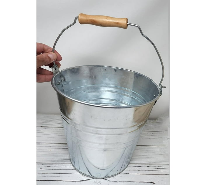 Galvanised Bucket 5 ml Steel Bucket () | Makro
