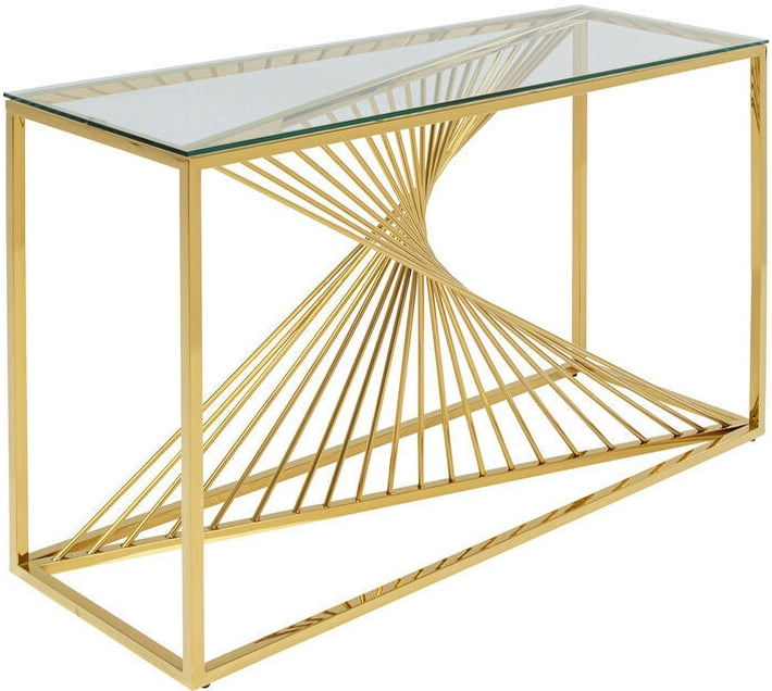 generic 1112548596652 Steel Console Table (Finish Colour - gold, DIY(Do ...