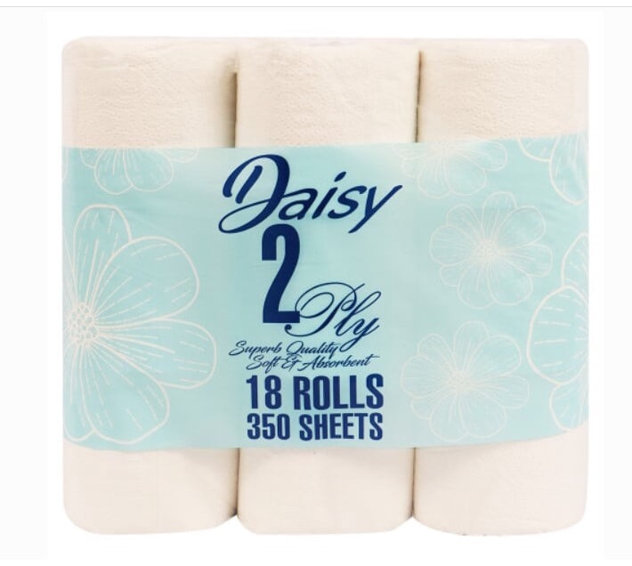 Daisy 2 Ply Toilet Paper Roll (Pack of 1 x 18 Rolls) | Makro