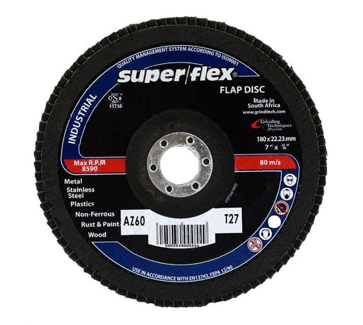 Someone’s in a Makro Superflex - Industrial Flap Disc Az60 180 X 22Mm ...